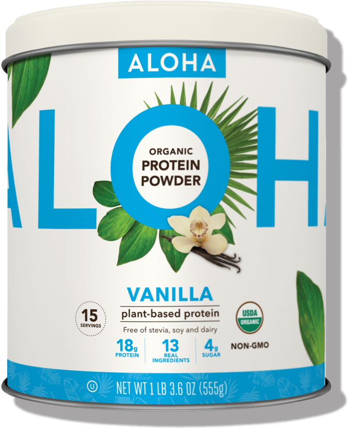 Aloha Protein Powder - Aloha Plant Based Protein Powder Clipart - Large ...