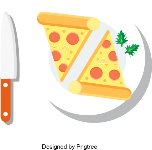 Pizza Clip Cartoon Simple - Simple Pizza Design - Png Download - Large ...