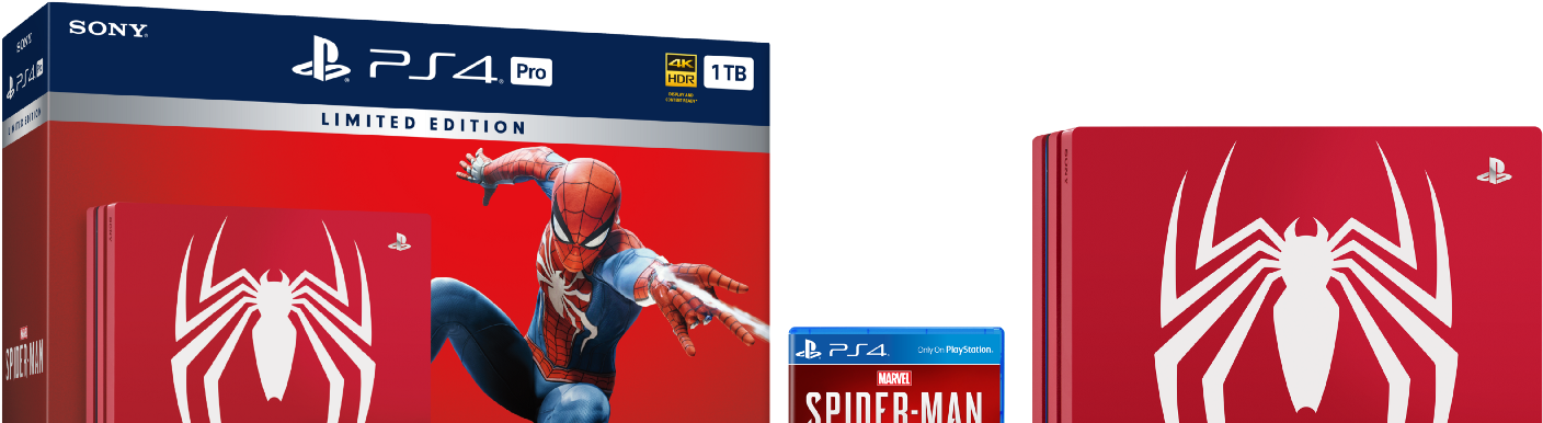 Limited Edition Marvel's Spider-man Ps4 Pro Bundle - Ps4 Pro Spiderman ...