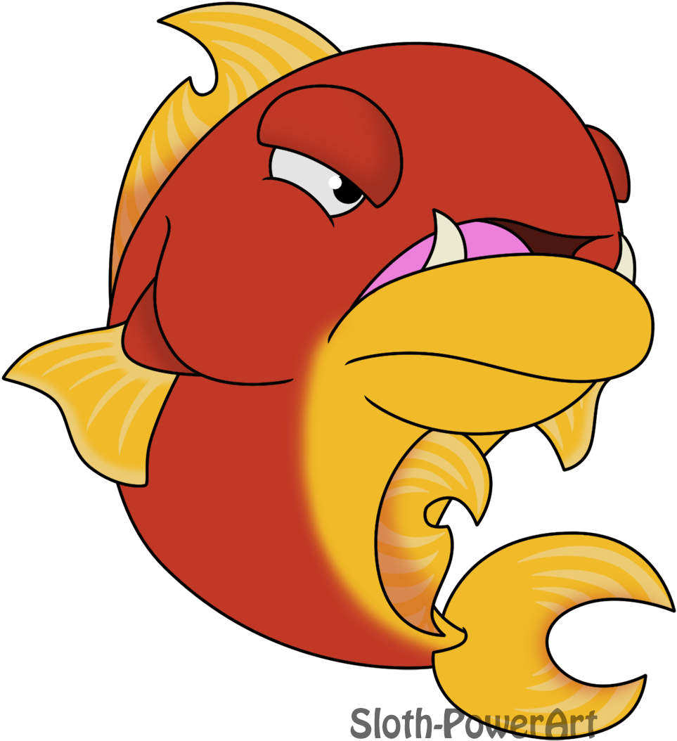 Download Angry Fish - Cartoon Clipart Png Download - PikPng