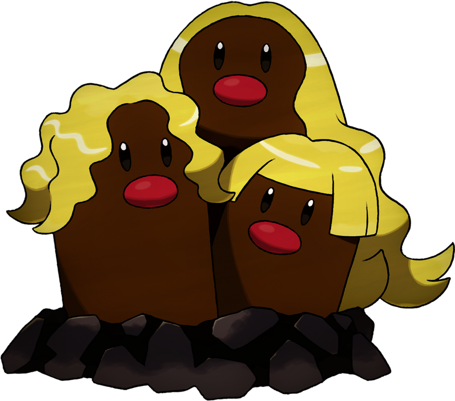 Dugtrio Alola Png - Pokemon Diglett Alola Form Clipart - Large Size Png ...