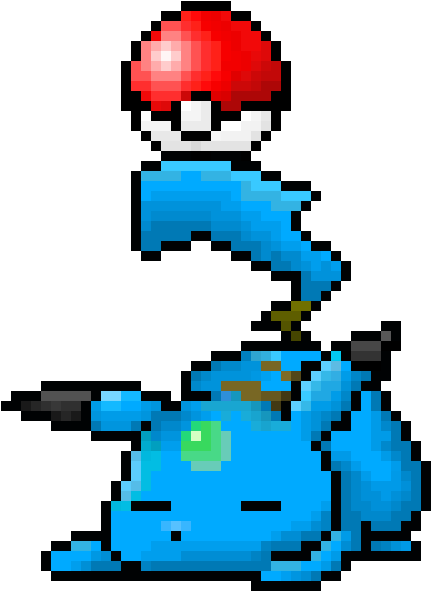 Blue Pikachu Pokeball - Pixel Art Pokeball Pikachu Clipart - Large Size ...
