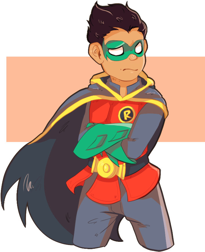 Damian Wayne - - Cartoon Clipart - Large Size Png Image - PikPng