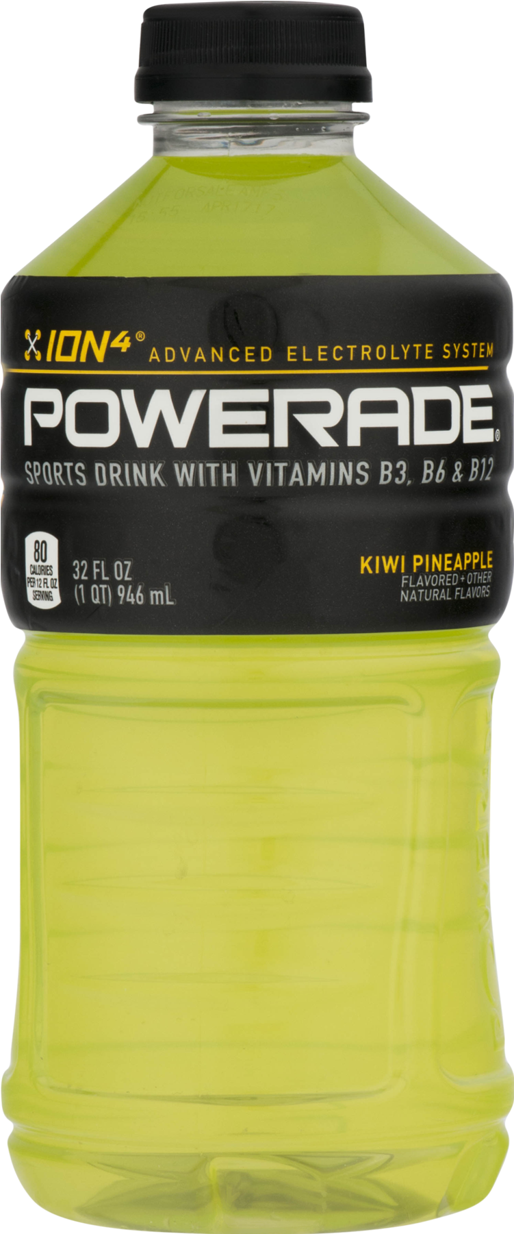 Powerade Ion4 Kiwi Pineapple Sports Drink, 32 Fl Clipart - Large Size ...
