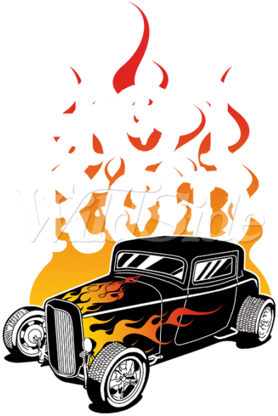 Transparent Flame Hot Rod - Hot Rod Logo Transparent Clipart - Large ...