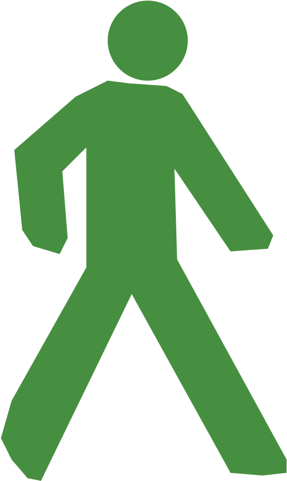 Walk Icon - Walk Icon Green Clipart - Large Size Png Image - PikPng