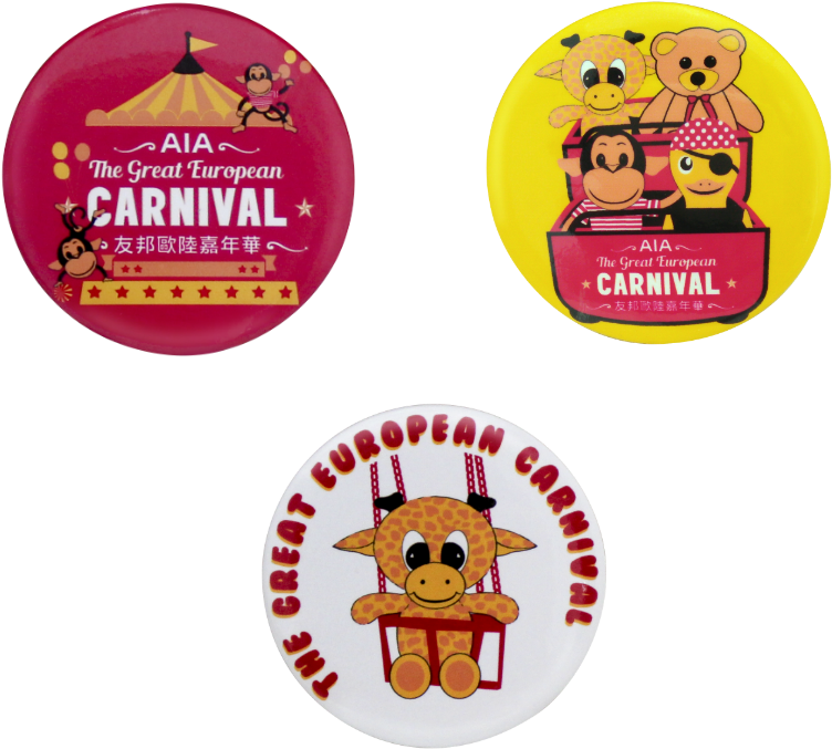 Button Badge Set - - Cartoon Clipart - Large Size Png Image - PikPng