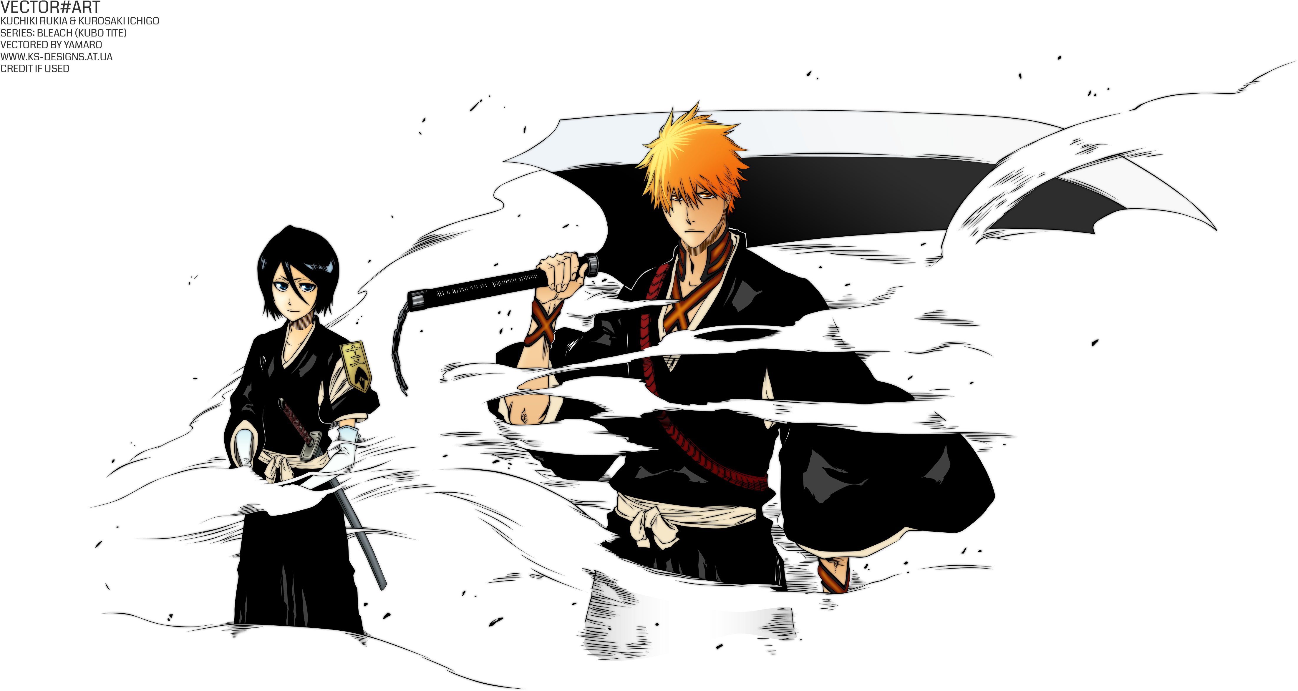 Kuchiki Rukia, Kurosaki Ichigo - New Zangetsu Shikai Clipart - Large Size Png Image - PikPng