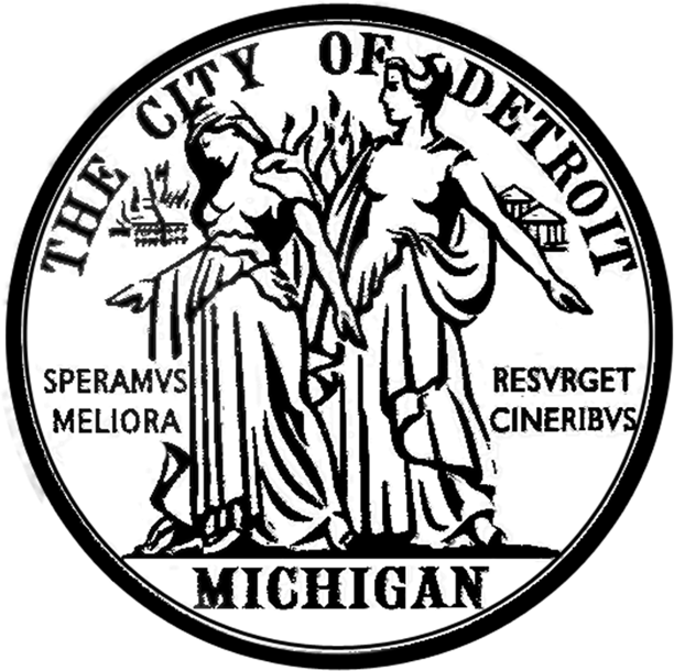 Seal Of Detroit, Michigan - City Of Detroit Crest Clipart - Large Size ...