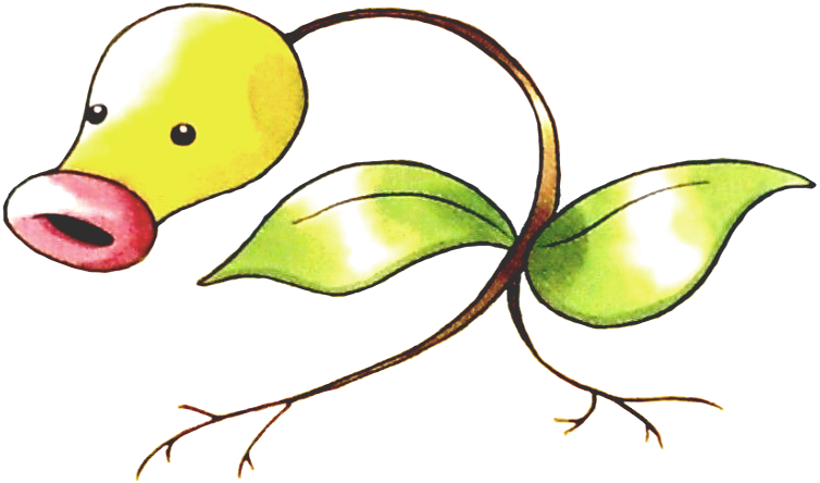 Bellsprout Pokemon Red And Blue Official Art - Pokemon Red Bellsprout ...