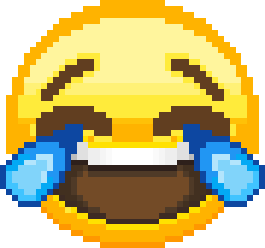 Laughing Crying Emoji - Lmao Emoji Pixel Art Clipart, transparent png ...
