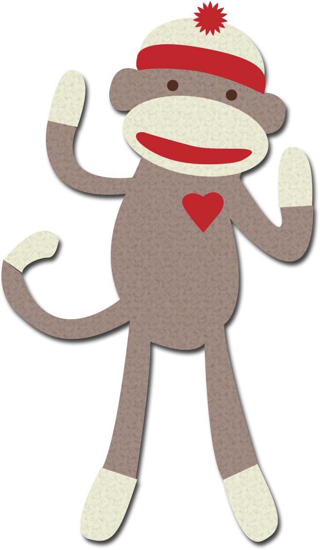 Monkey Clipart Soccer - Cute Sock Monkey Clip Art - Png Download ...