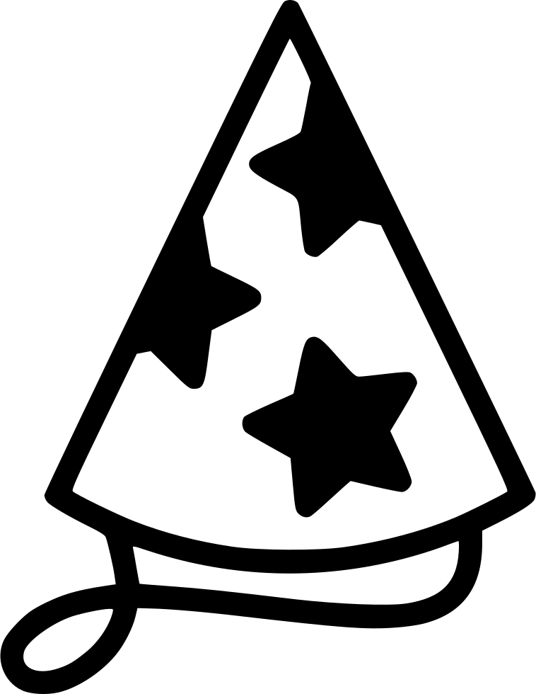 Party Hat Comments - Birthday Cap Png Black And White Clipart - Large ...