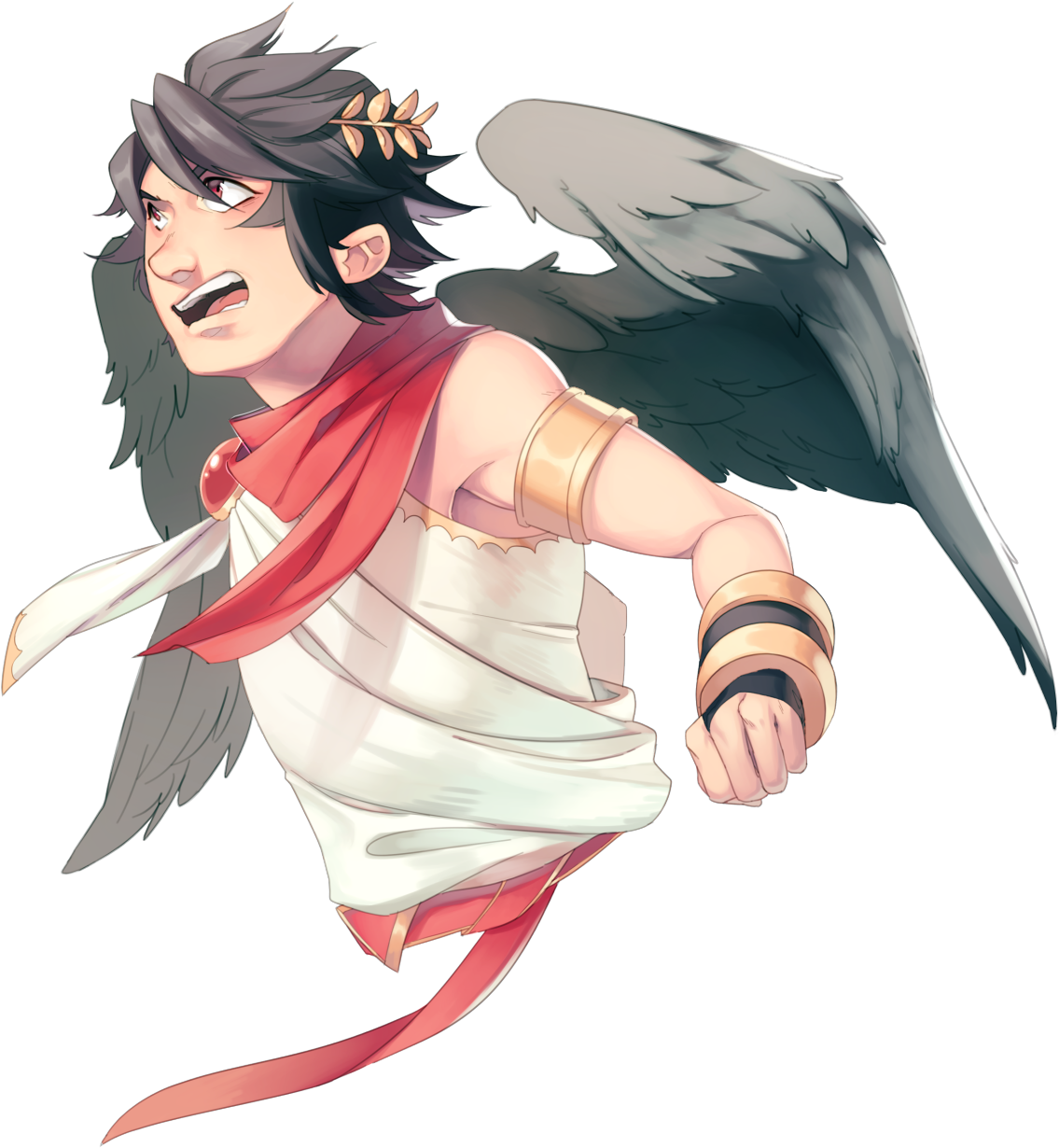 Images Of Dark Pit In White/red Colors From Smash Bros - Illustration ...