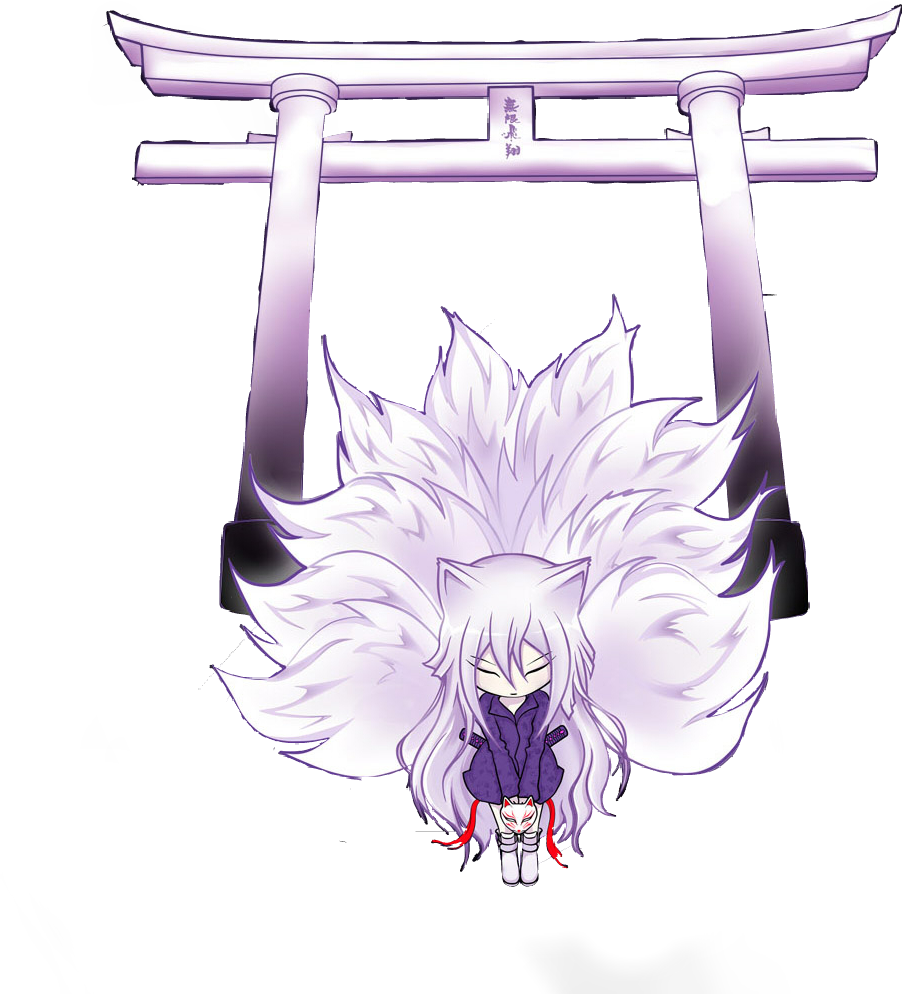 Kitsune Sticker - Illustration Clipart - Large Size Png Image - PikPng