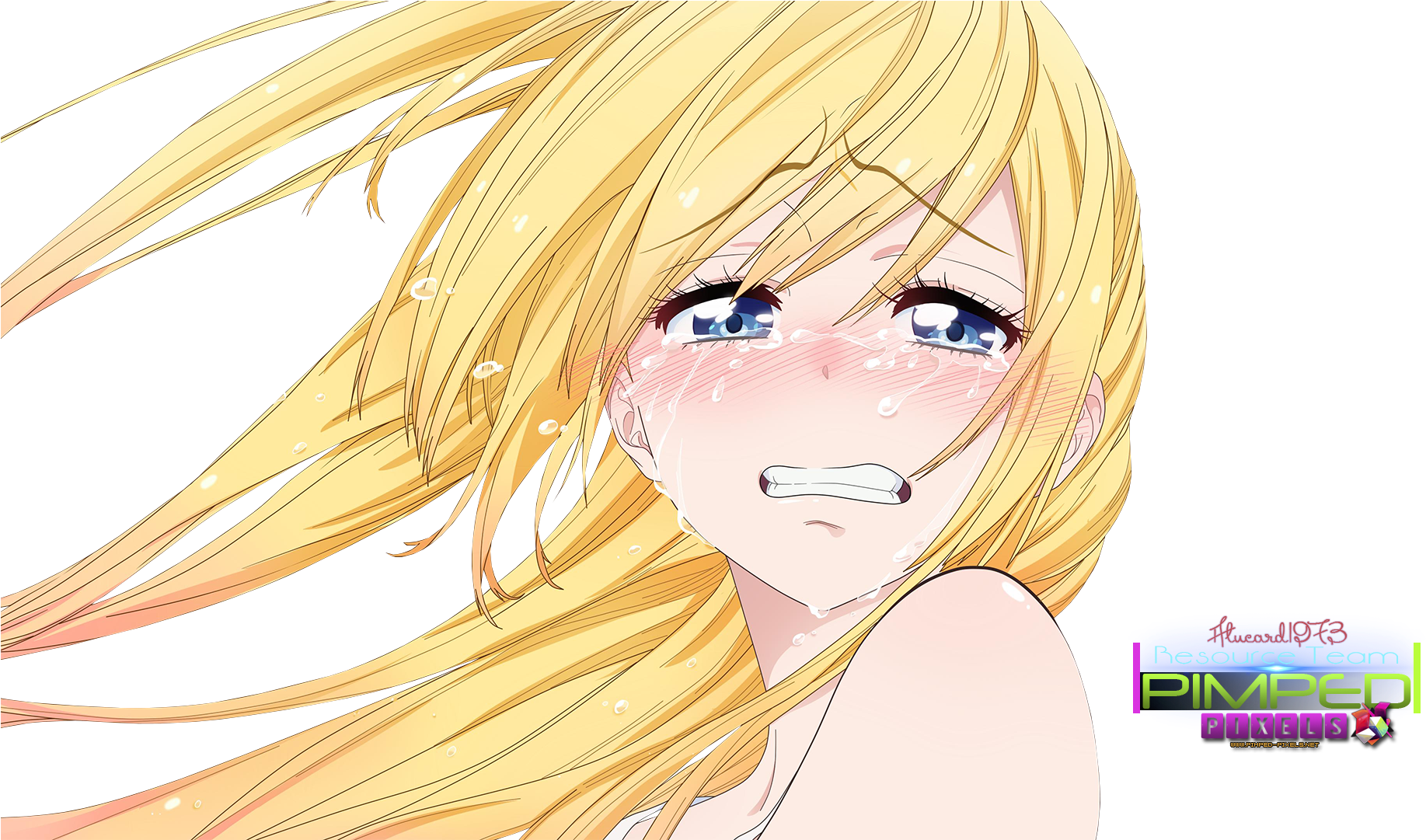 Anime Girl Crying Clipart - Large Size Png Image - PikPng