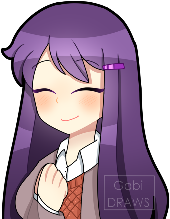 Ddlc - Ddlc Yuri Happy Clipart - Large Size Png Image - PikPng