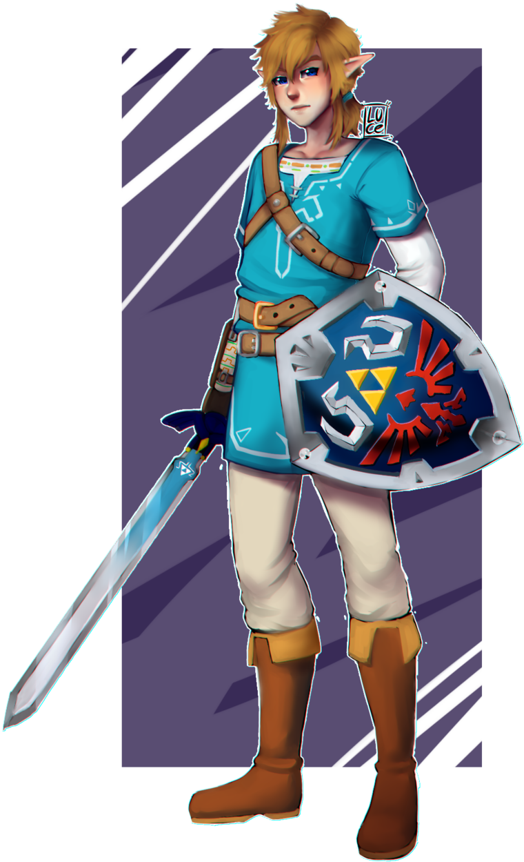 Link Botw - Botw Link Fan Art Clipart - Large Size Png Image - PikPng