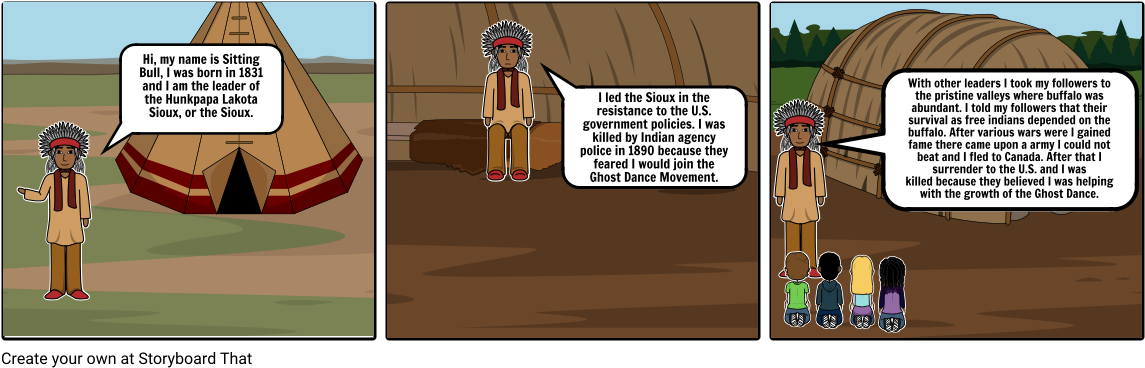 Sitting Bull - Cartoon Clipart - Large Size Png Image - PikPng