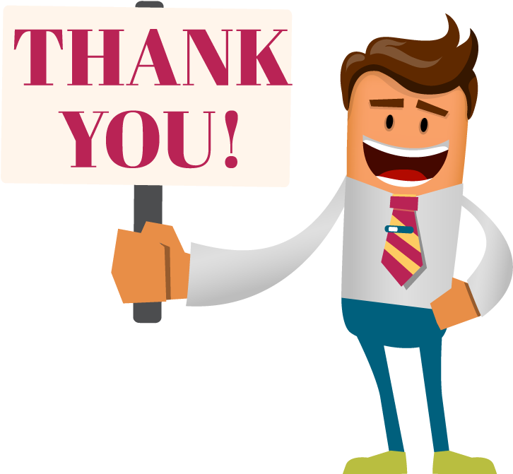 Download Illustration Of Man Holding Up A Sign That Says Thank - Thank ...