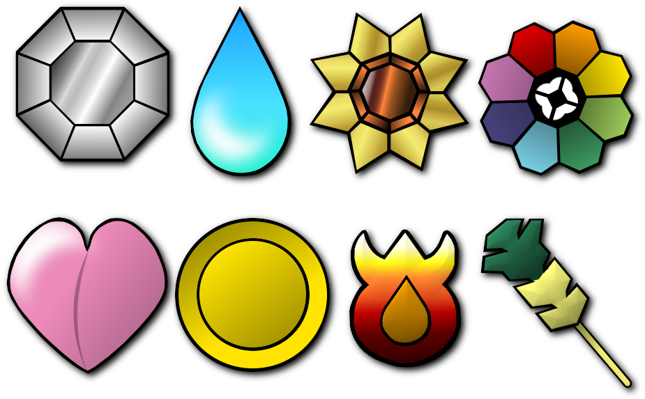 Kanto Badges Clipart - Large Size Png Image - PikPng