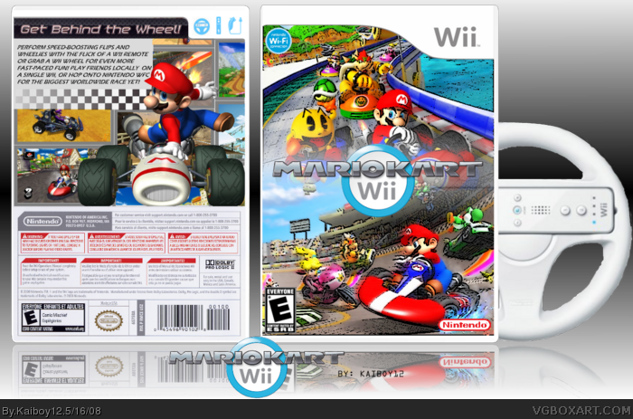 Mario Kart Wii Box Art Cover - Wii Clipart - Large Size Png Image - PikPng