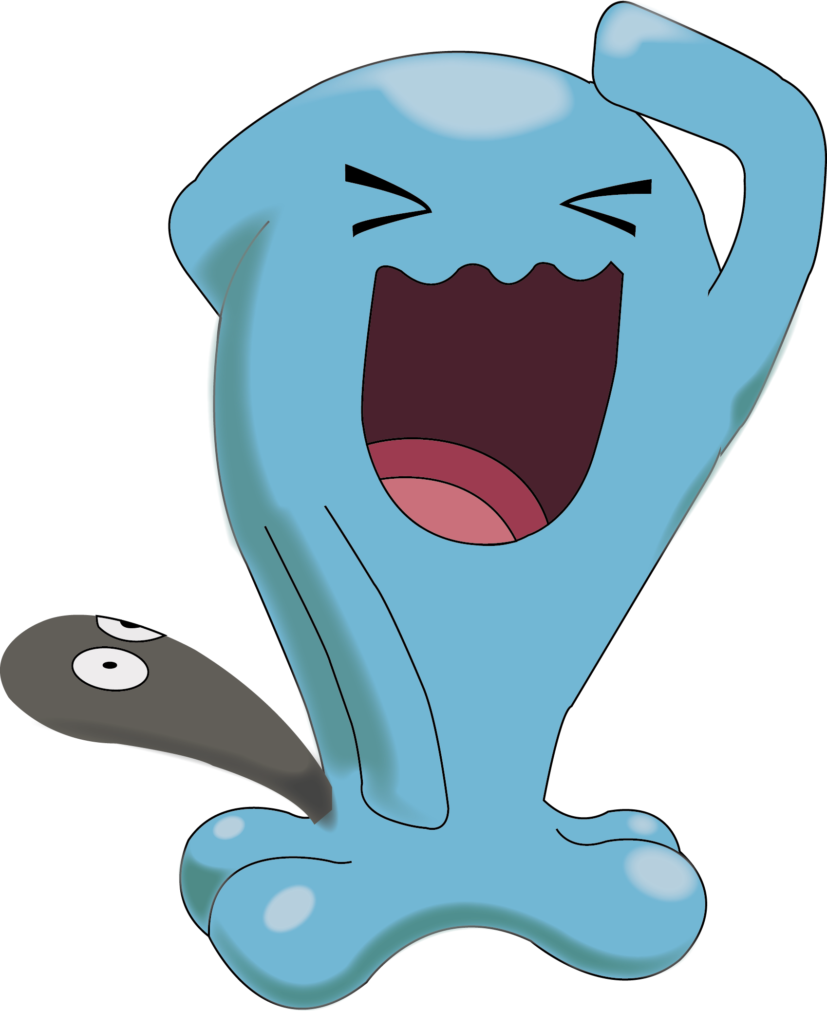 작품 이미지 작품 이미지 - Wobbuffet Pokemon Clipart - Large Size Png Image - PikPng