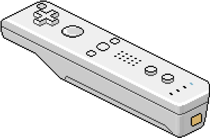 Wii Remote Pixel Art Clipart - Large Size Png Image - PikPng