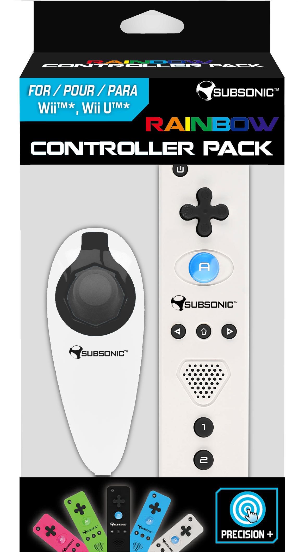 Rainbow Controller Pack White - Headphones Clipart - Large Size Png Image - PikPng