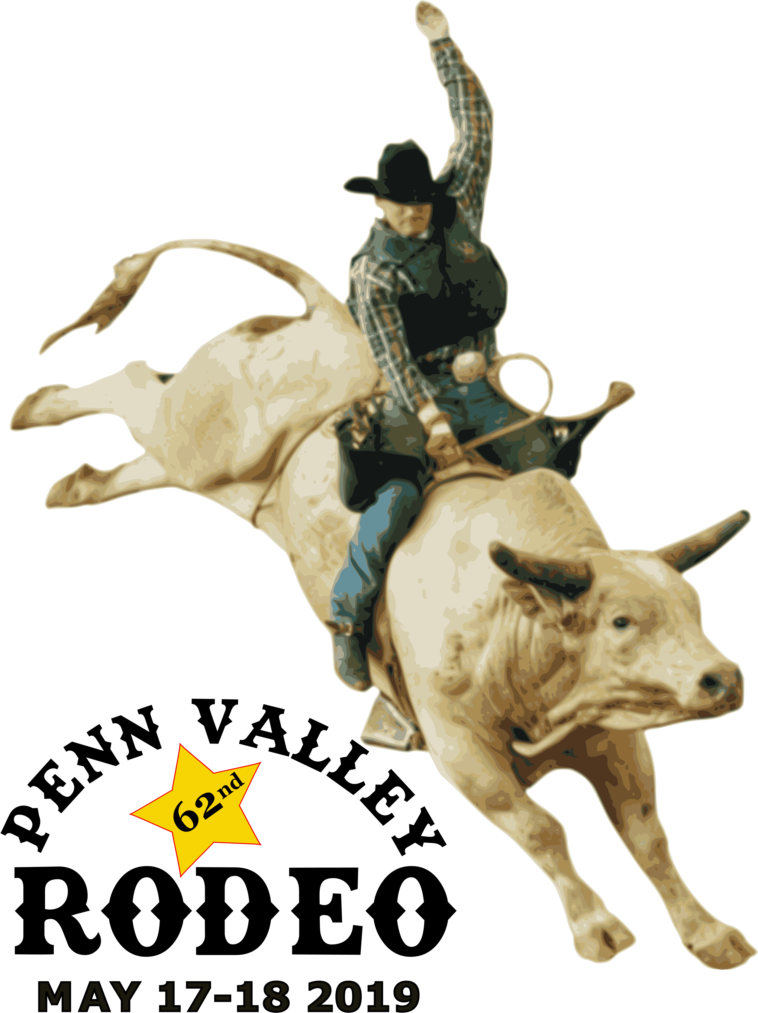 62nd Annual Penn Valley Rodeo Coming May 17-18 - Bull Riding Clipart ...