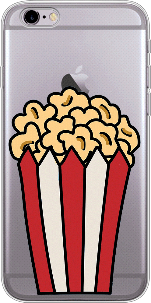 Popcorn Bucket Phone Case - Popcorn Clipart - Large Size Png Image - PikPng