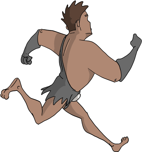 Preview - Running Cave Man Animation Clipart - Large Size Png Image ...
