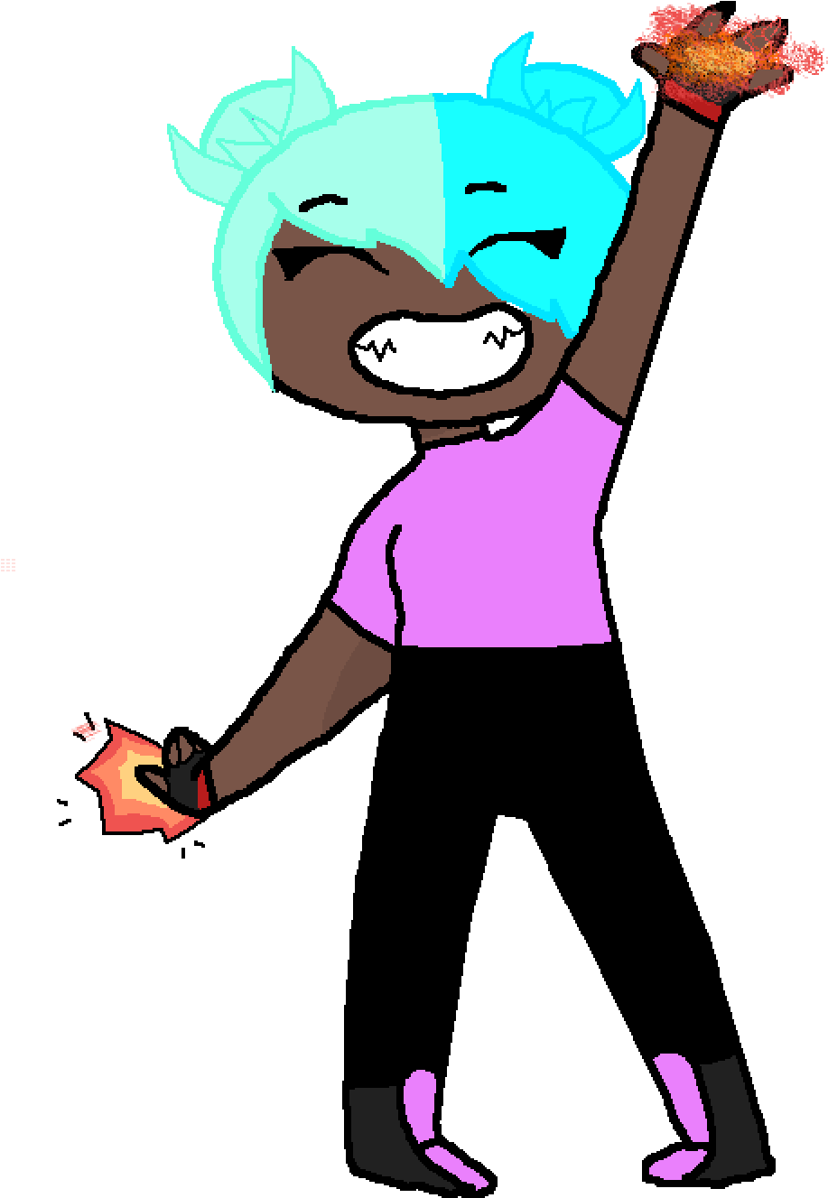 The Black Fire Girl - Cartoon Clipart - Large Size Png Image - PikPng