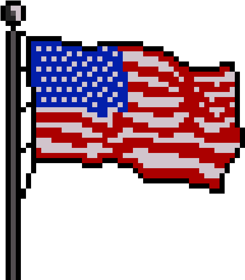 American Flag - Usa Flag Pixel Png Clipart - Large Size Png Image - PikPng