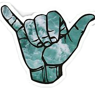 #hand #fingers #rock #rockstar - Yellow Shaka Clipart - Large Size Png ...