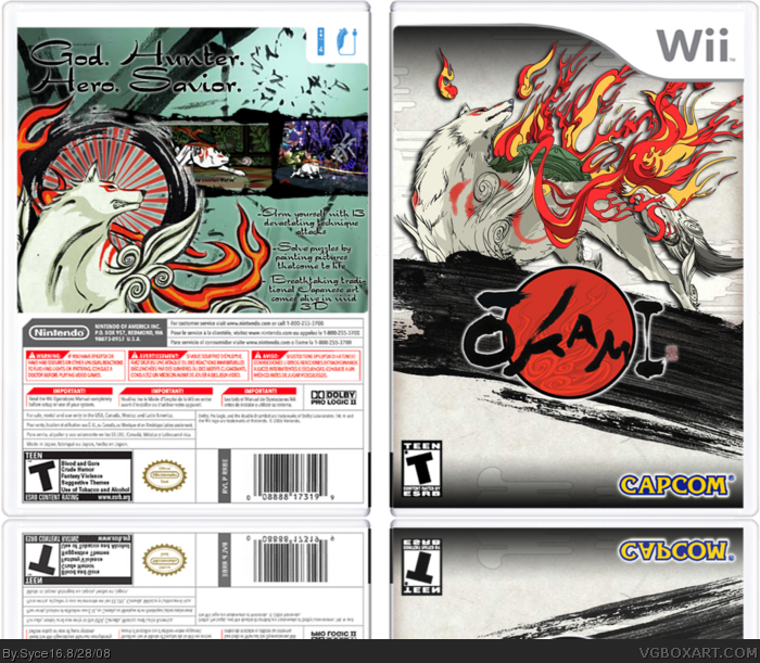 Okami Box Art Cover - Graphic Design Clipart - Large Size Png Image ...