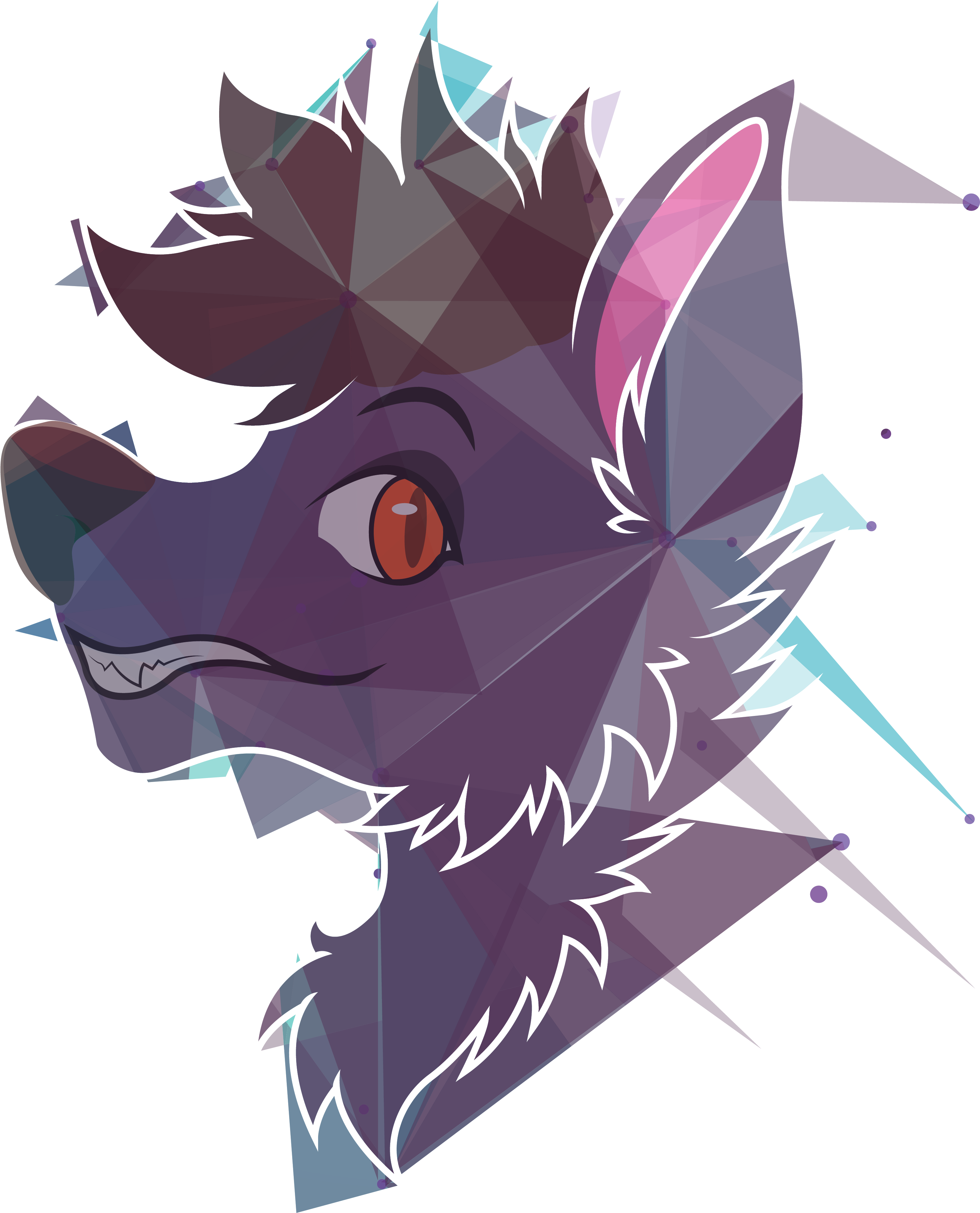 Geometric Ace Of Hearts Fox - Cartoon Clipart - Large Size Png Image ...