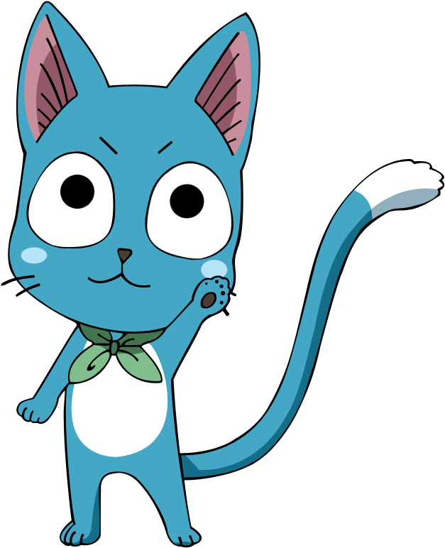 Render ~ Happy / Fairy Tail - Fairy Tail Happy Exceed Clipart - Large ...