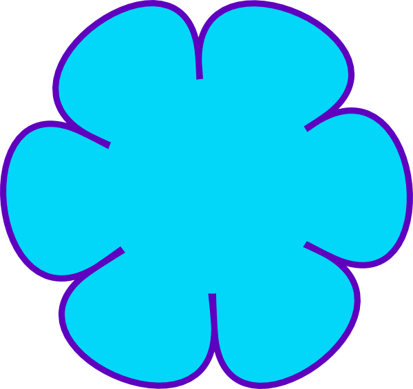 Flower Shape Clipart - Blue Flower Clip Art - Png Download - Large Size ...
