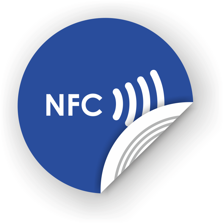 Download Picture Of Nfc Sticker 50mm With Text, More Colors - Nfc ...