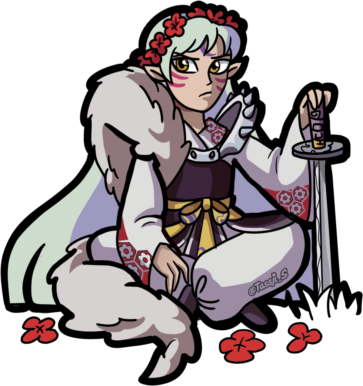 “sesshomaru-sama ” - Cartoon Clipart - Large Size Png Image - PikPng