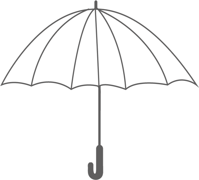 Gents Auto Open 61cm Rib - Rainbow Coloring Page Clipart - Large Size ...