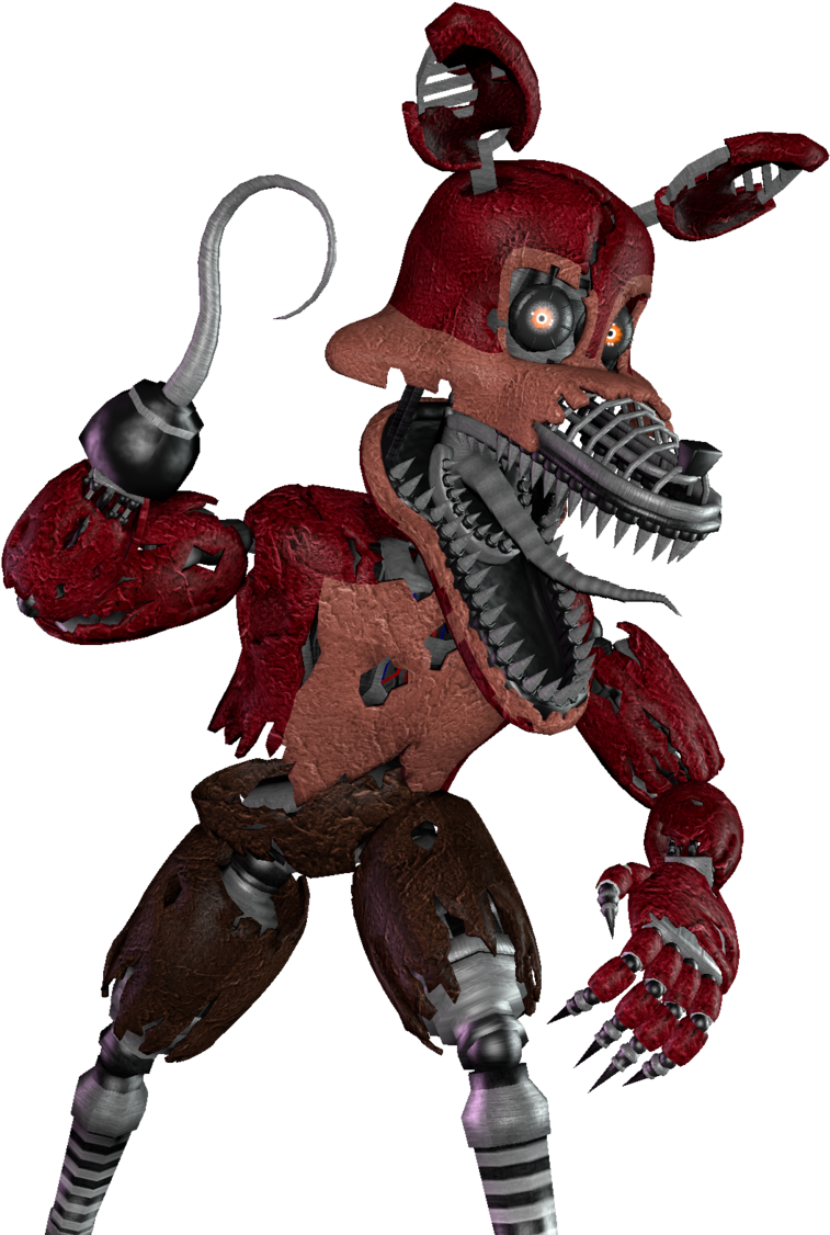 Nightmare Foxy Png - Nightmare Foxy Fnaf 4 Clipart - Large Size Png ...