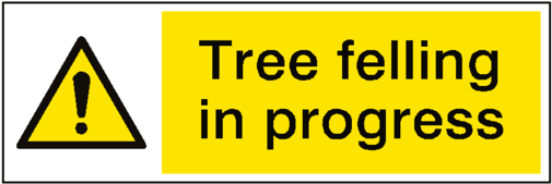 Download Warning Tree Felling Hazard Sign - Mind Your Head Safety Signs ...
