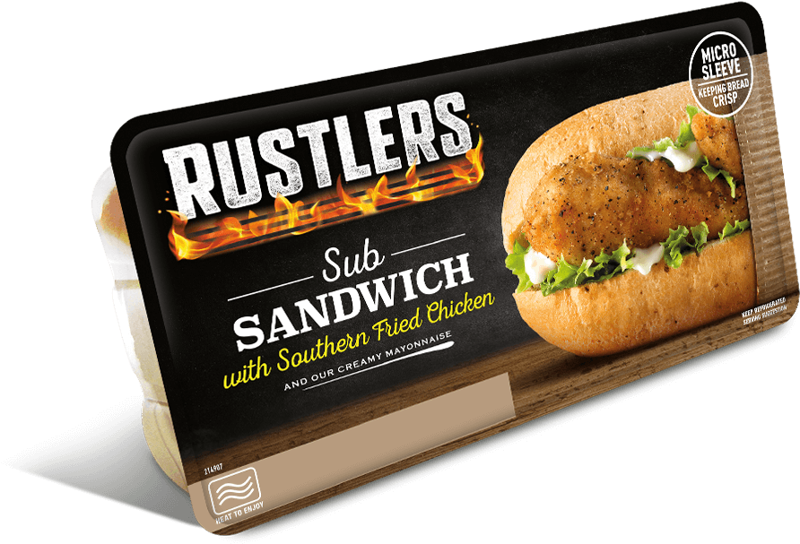 Rustlers Southern Fried Chicken Sandwich 158 G , Png - Bun Clipart ...