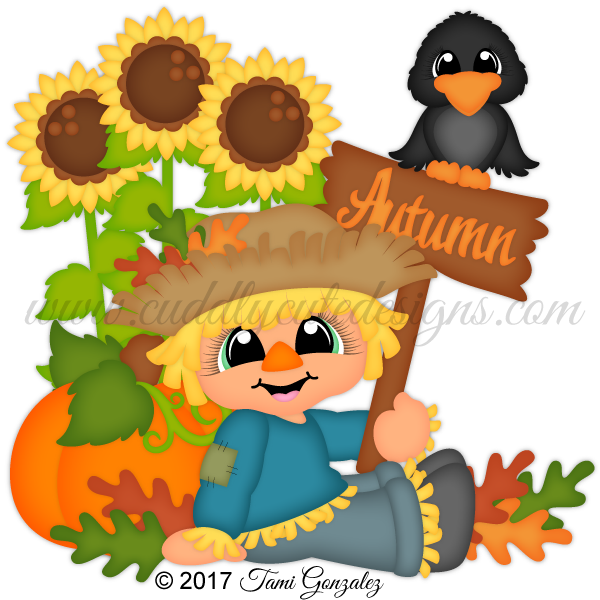 Scarecrow Transparent Autumn - Cute Scarecrow Cartoon Clipart - Large ...