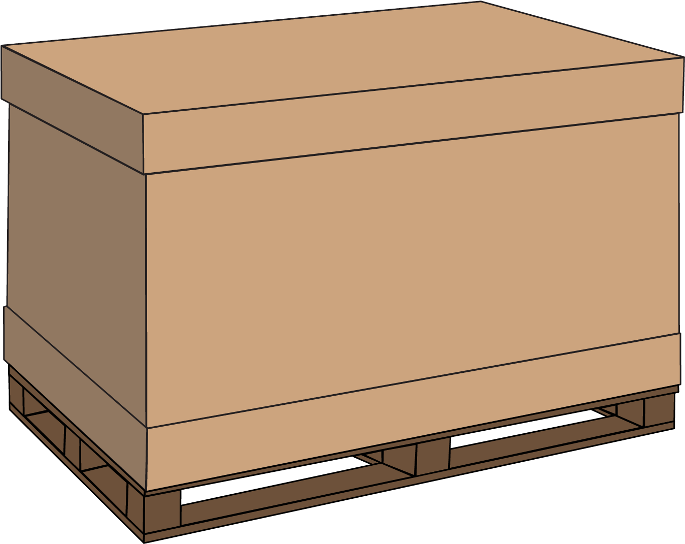 Craftpak Corrugated Box - Box Clipart - Large Size Png Image - PikPng