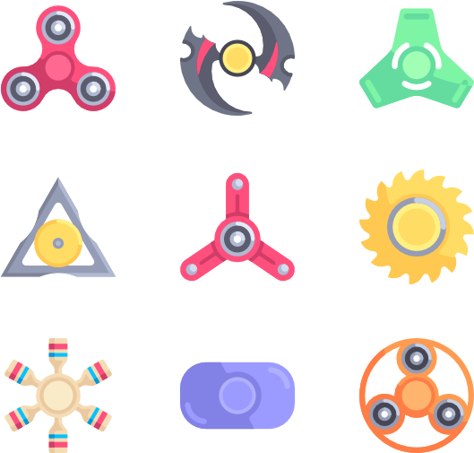 Fidget Spinner - Spinners Icon Clipart - Large Size Png Image - PikPng