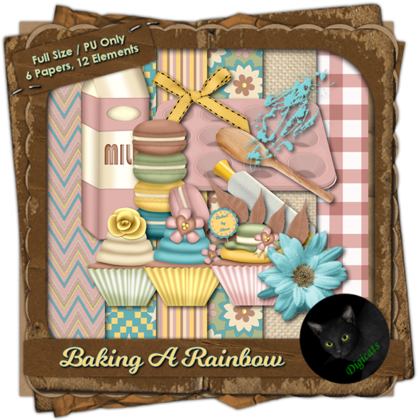 Baking A Rainbow Mini Kit 5 - Clockwork Angel Clipart - Large Size Png ...