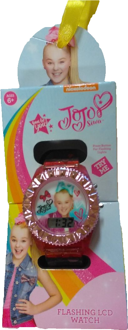 Jojo Siwa Flashing Lcd Watch - Play Clipart - Large Size Png Image - PikPng